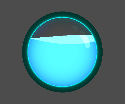 2D Liquid Fill Inside Sphere v2 - Godot Shaders