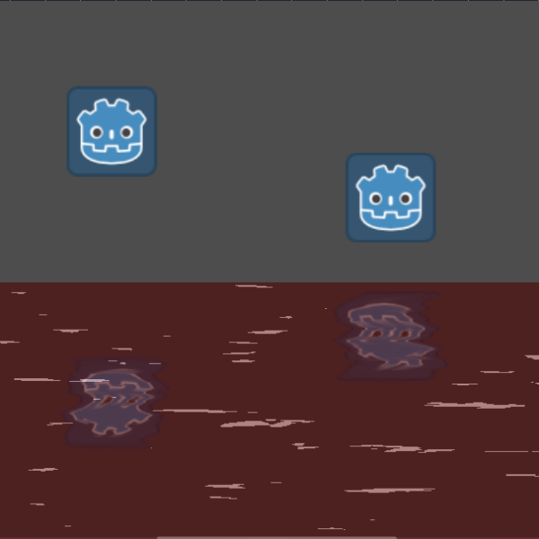 2D water with reflections - Godot Shaders