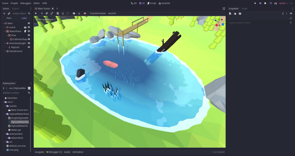 Stylized Water with DepthFade - Godot Shaders