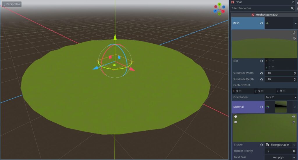 Circular Plane - Godot Shaders