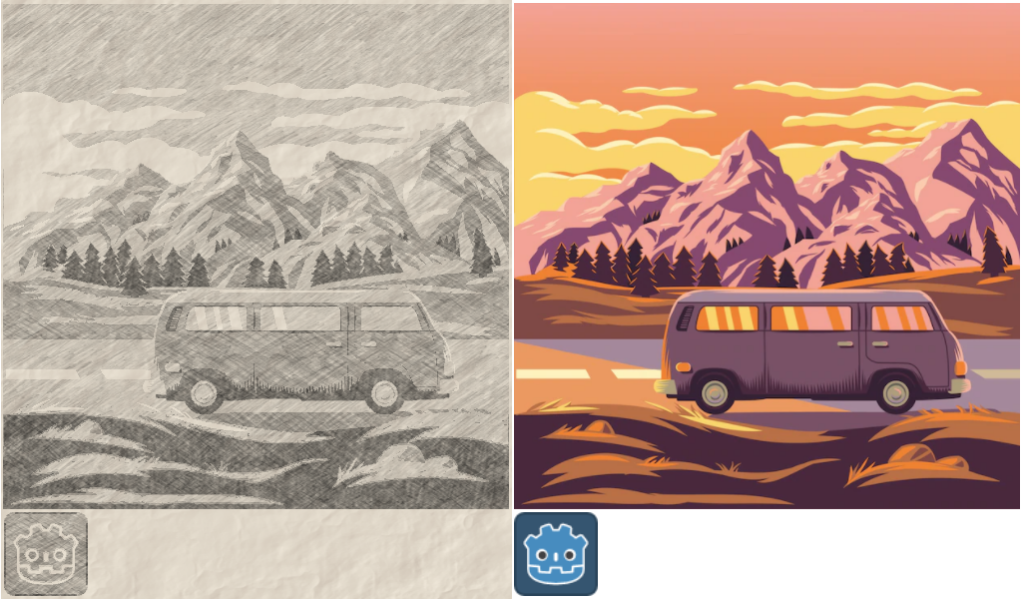 Pencil screen space shader - Godot Shaders