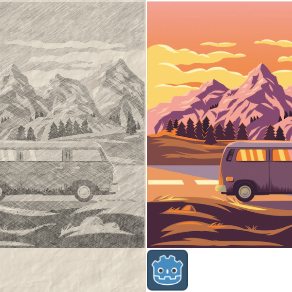 Pencil screen space shader - Godot Shaders