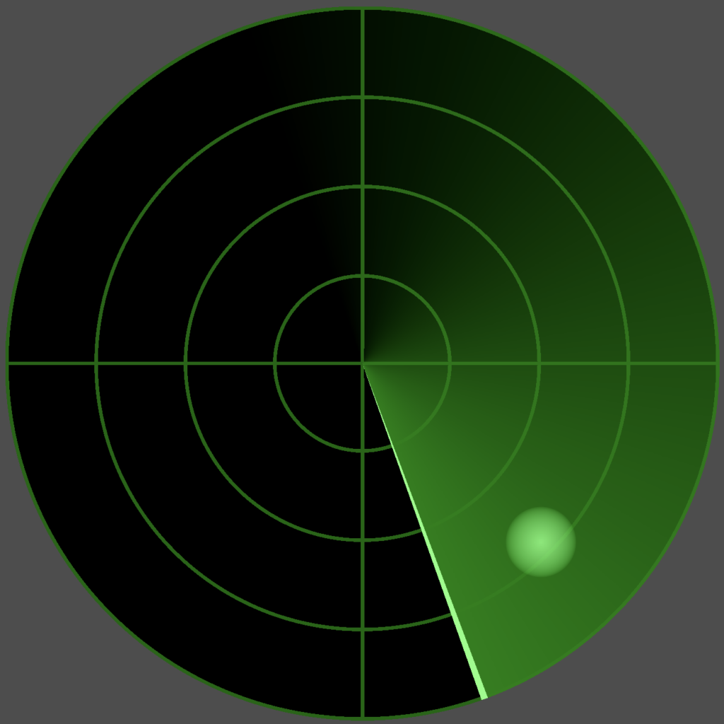 Radar with trace blip - Godot Shaders