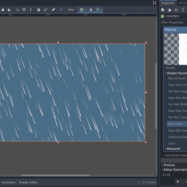 Rain and Snow with Parallax Effect - Godot Shaders