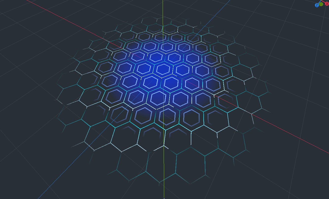 Procedural Hex Barrier Shader Godot Shaders