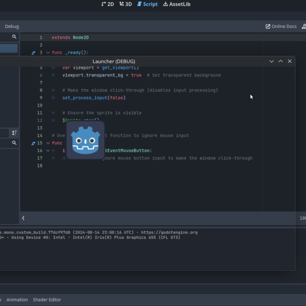 Transperent Window - Godot Shaders