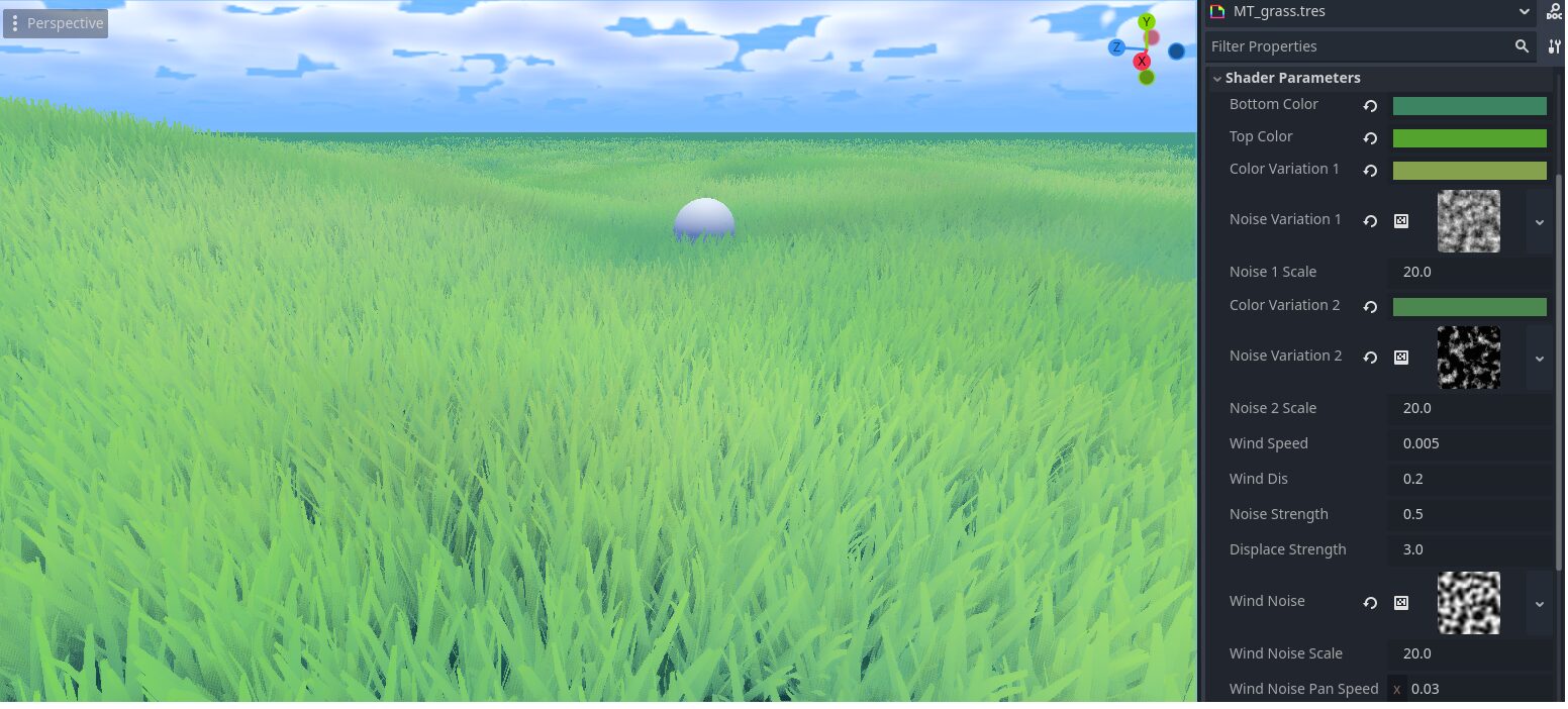 Stylized Customable Grass - Godot Shaders
